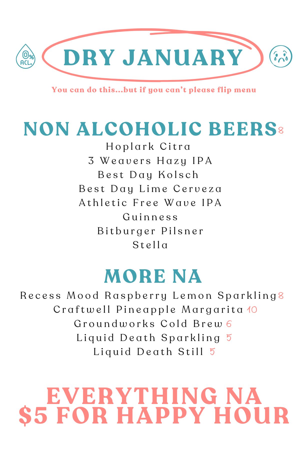 Menus – Venice Beach